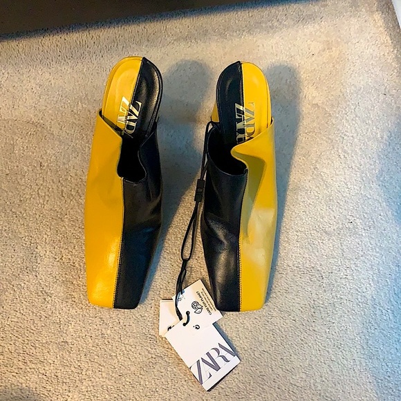 Zara | Shoes | Zara Colorblock Mules | Poshmark